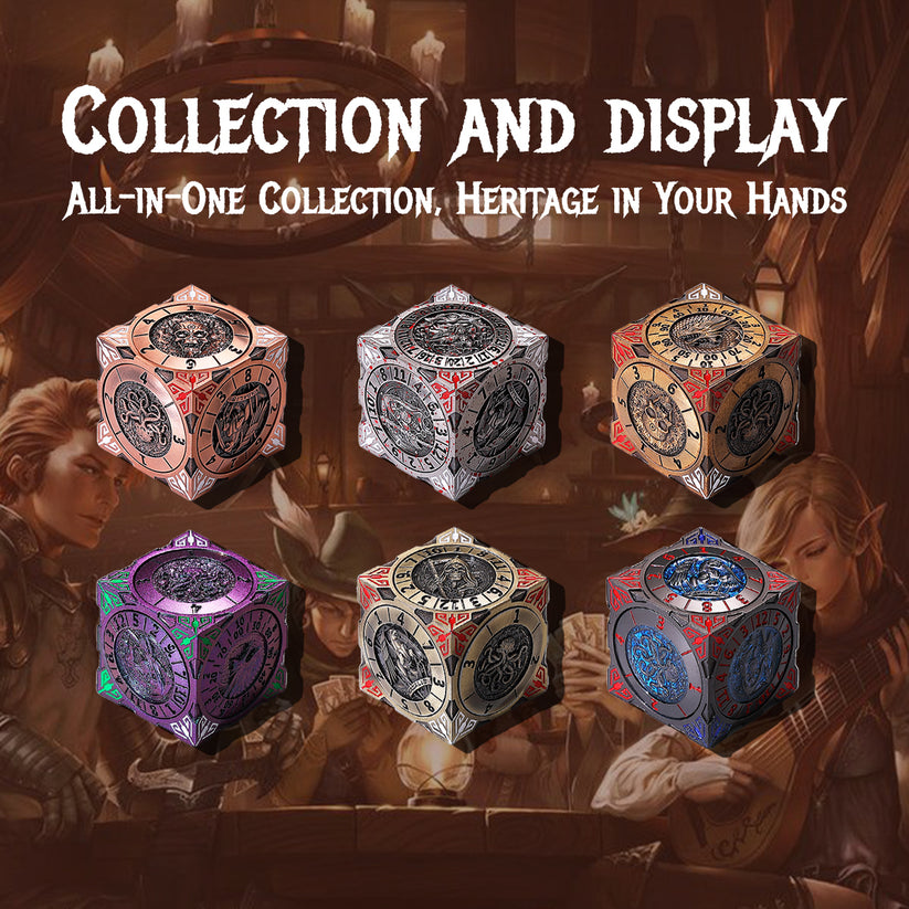 MastersDice Dragon Dual-Spin 7-in-1 DND Metal Dice – Masters Dice