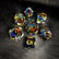 Black Infernal Dragon Eye Liquid Core Resin Dnd D&d Dice Set – Masters Dice