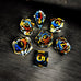 Black Infernal Dragon Eye Liquid Core Resin Dnd D&d Dice Set – Masters Dice